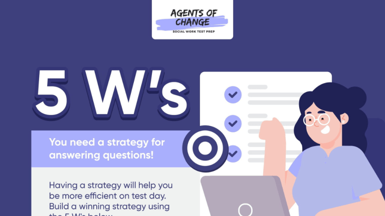 [INFOGRAPHIC] The 5 W's for the ASWB Exam - Agents of Change
